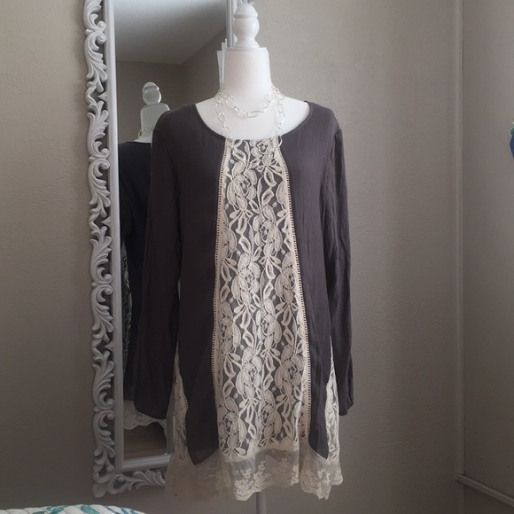 indigo soul | Tops | Beautiful Long Sleeve Tunic Nwt Indigo Soul L ...